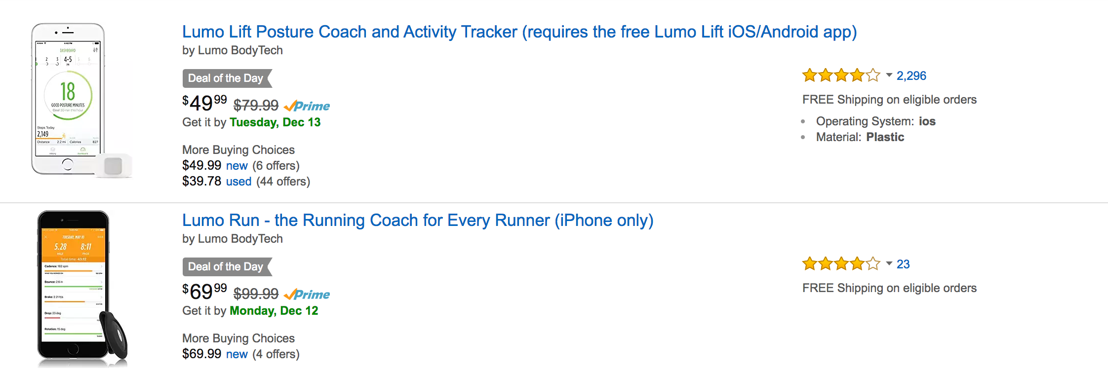 Amazon's 1-Day iOS Lumo Body Tech/Fitness Tracker Sale: Lift Posture ...