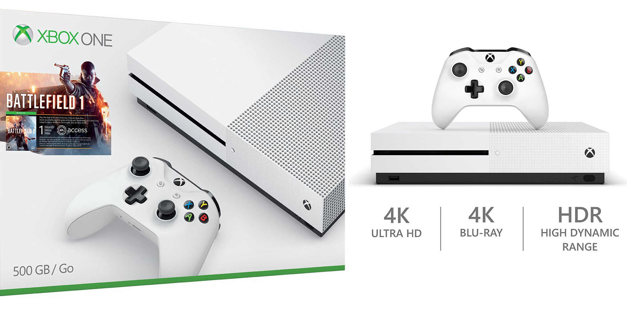 Battlefield 1 Xbox One S w/ Destiny 2 & extra wireless controller: $240 ...