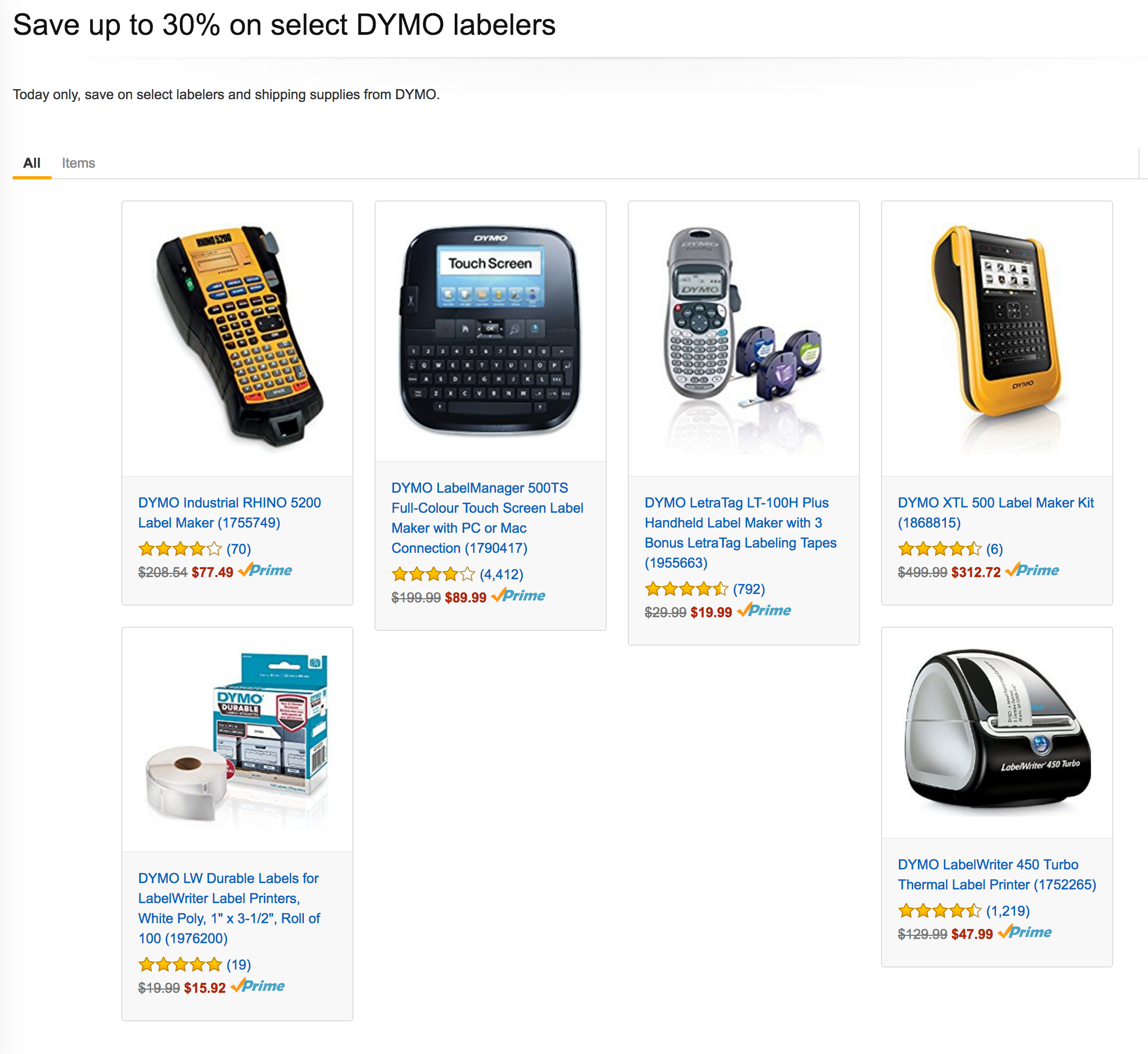 Grab a top-rated DYMO Label Maker in today's Gold Box from $20 Prime ...