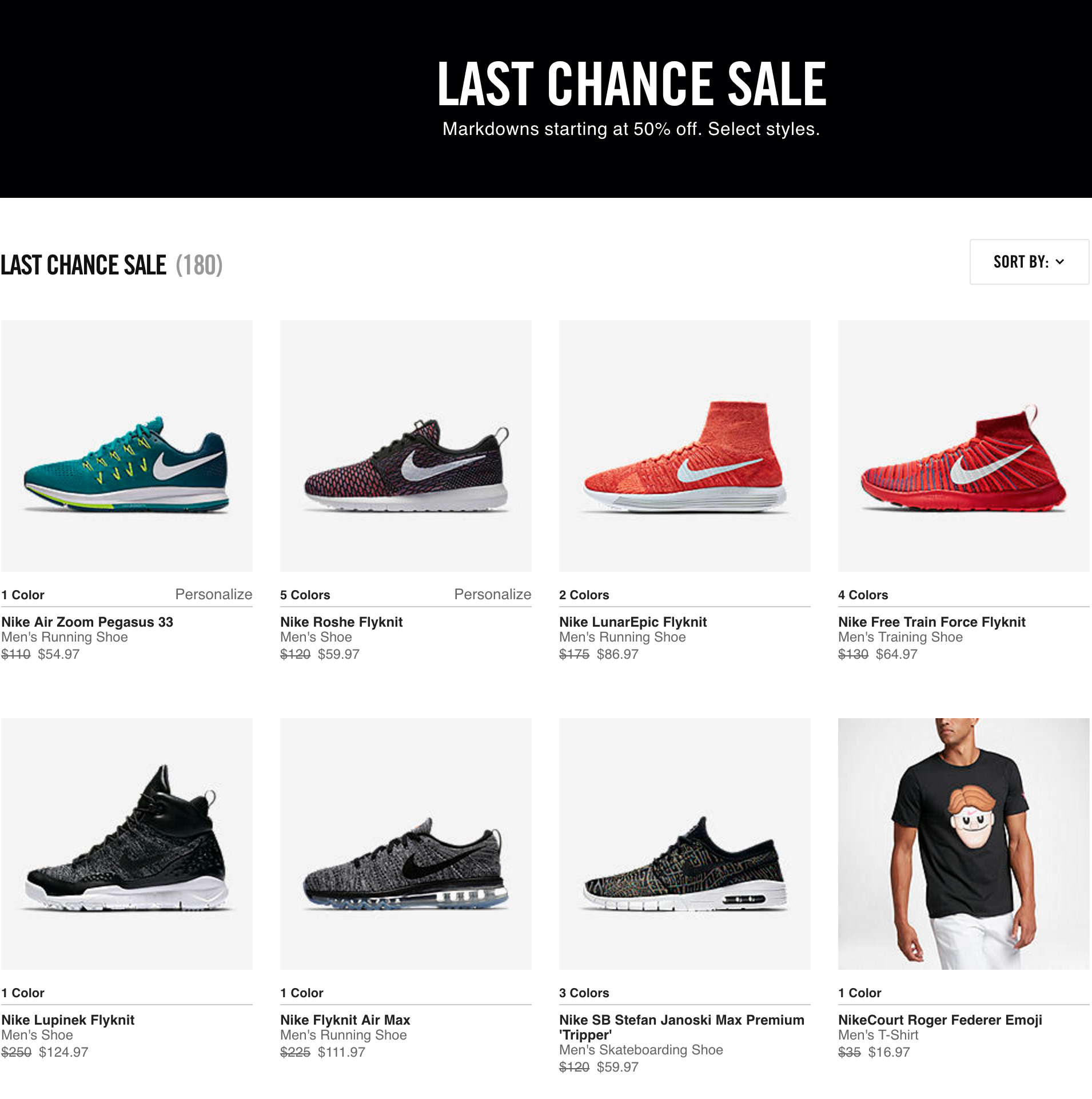 Nike's Last Chance Sale takes at least 50% off popular styles including ...