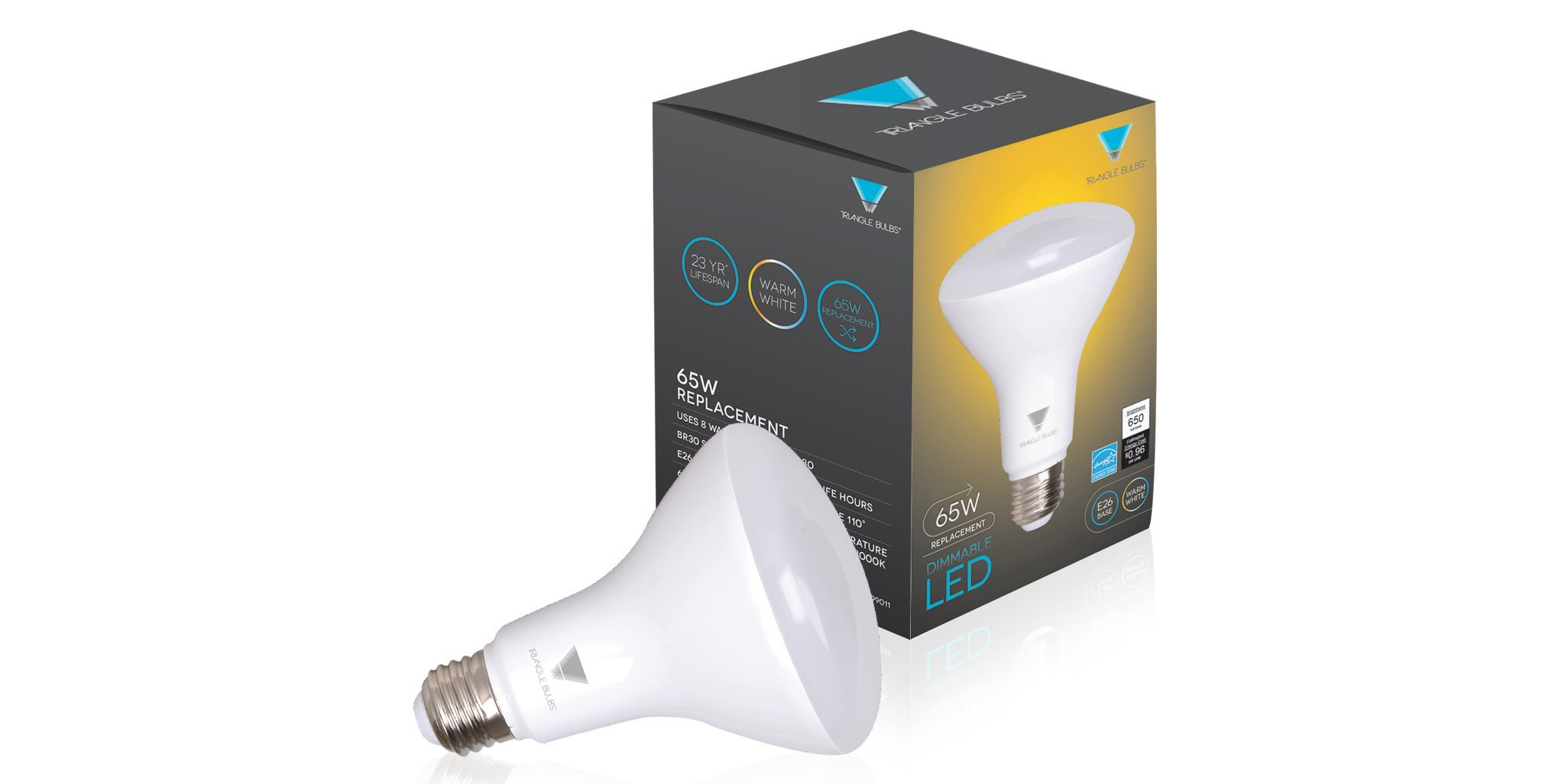 Green Deals: 6-pack Triangle 65W BR30 Dimmable LED Light Bulbs $30 ...