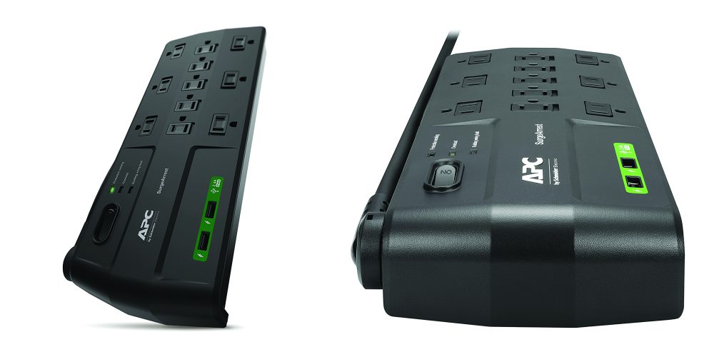 This powerful APC 11-outlet 2880 Joule Surge Protector includes dual ...