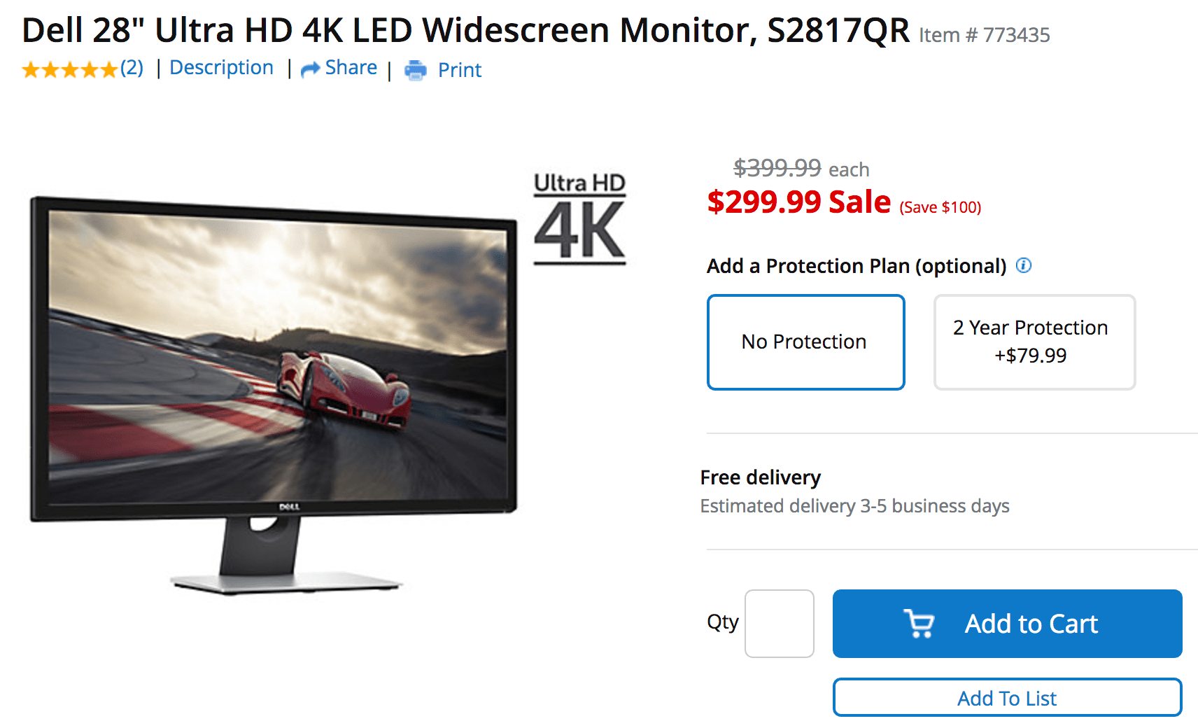 Make the move to 4K with this Dell 28-inch Ultra HD Widescreen Monitor ...