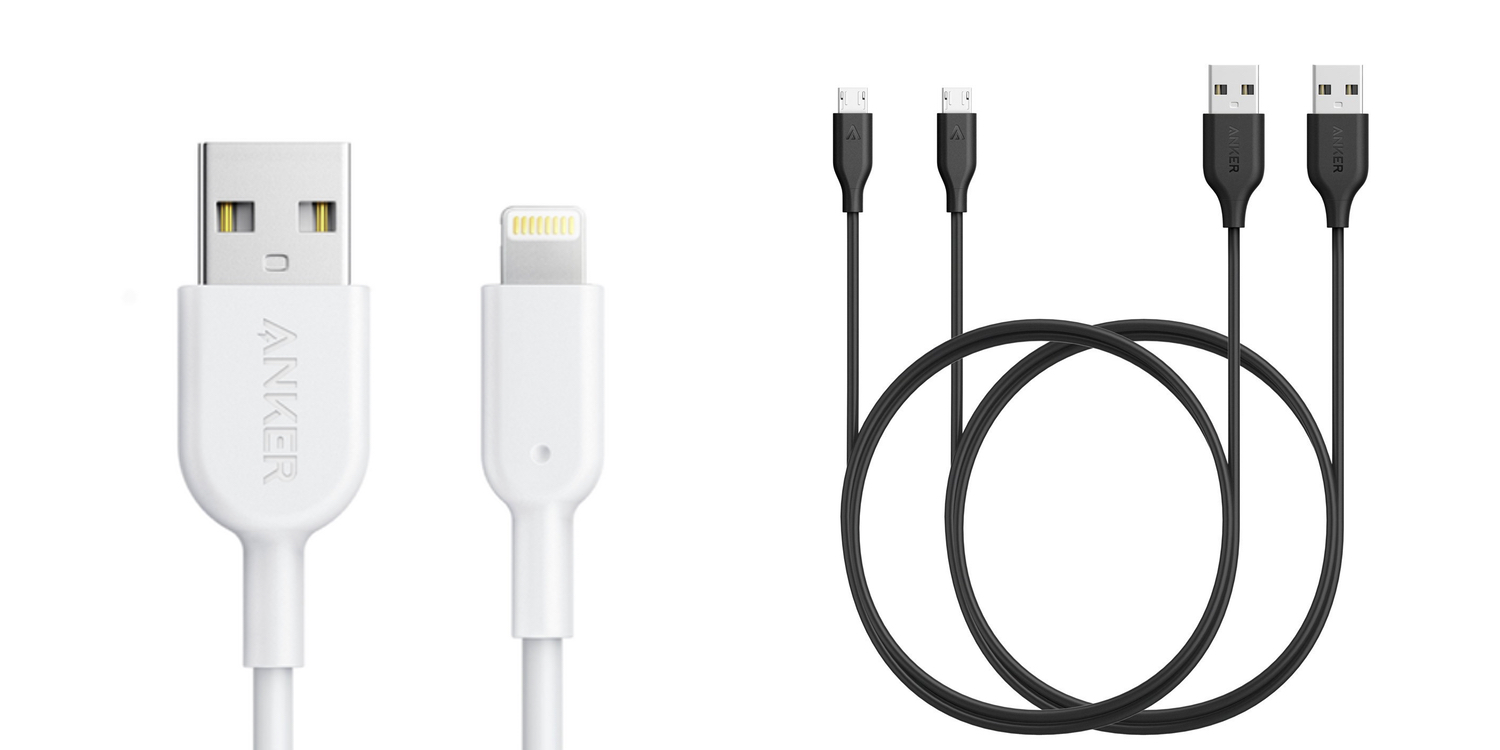 Anker Powerline Lightning and MicroUSB cables from $6