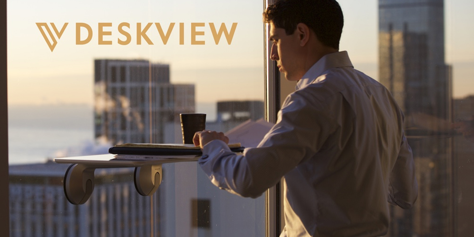 DeskView brings a standing desk to your office window
