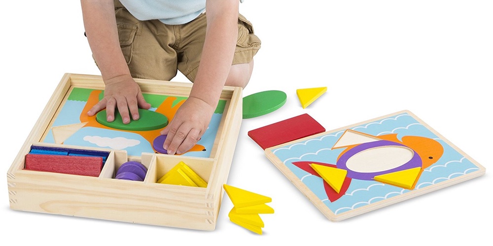 Melissa & Doug's best-selling Beginner Wooden Pattern Blocks $9