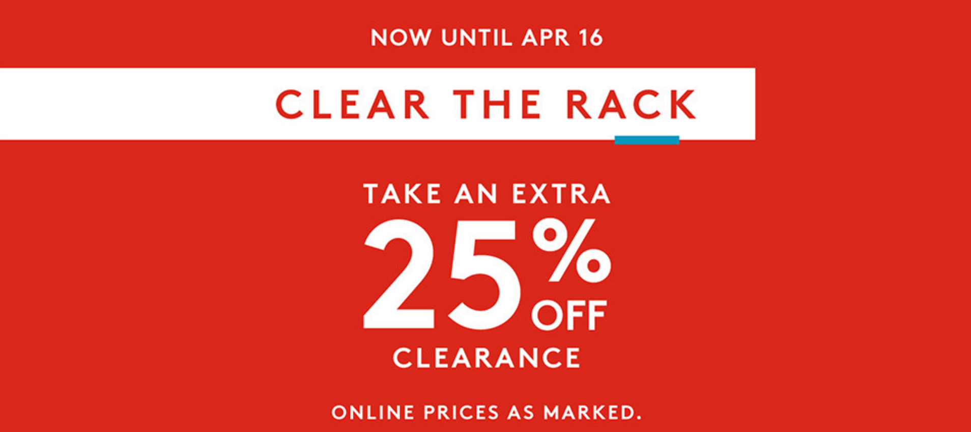 Nordstrom's Clear the Rack Event is live with 25% off all clearance