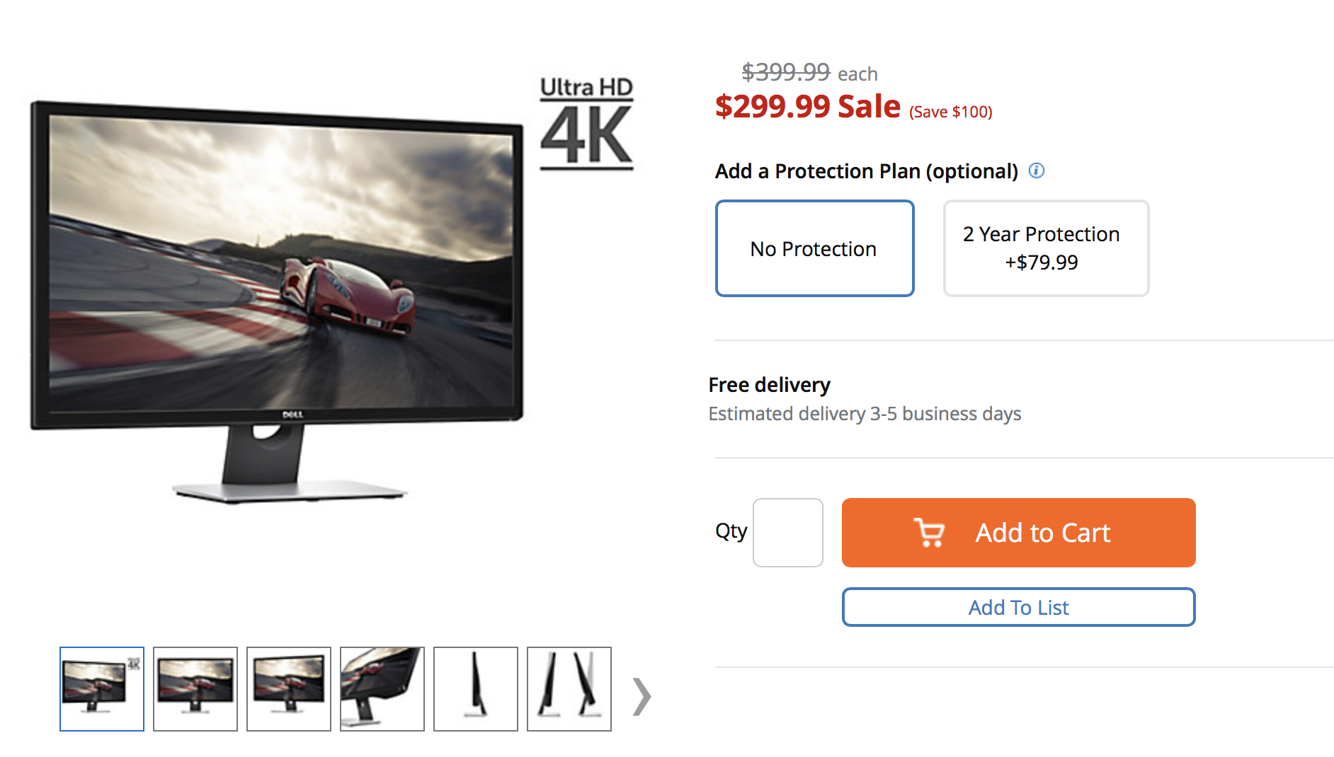 Dell 28-inch Ultra 4K Widescreen Monitor for $300 shipped