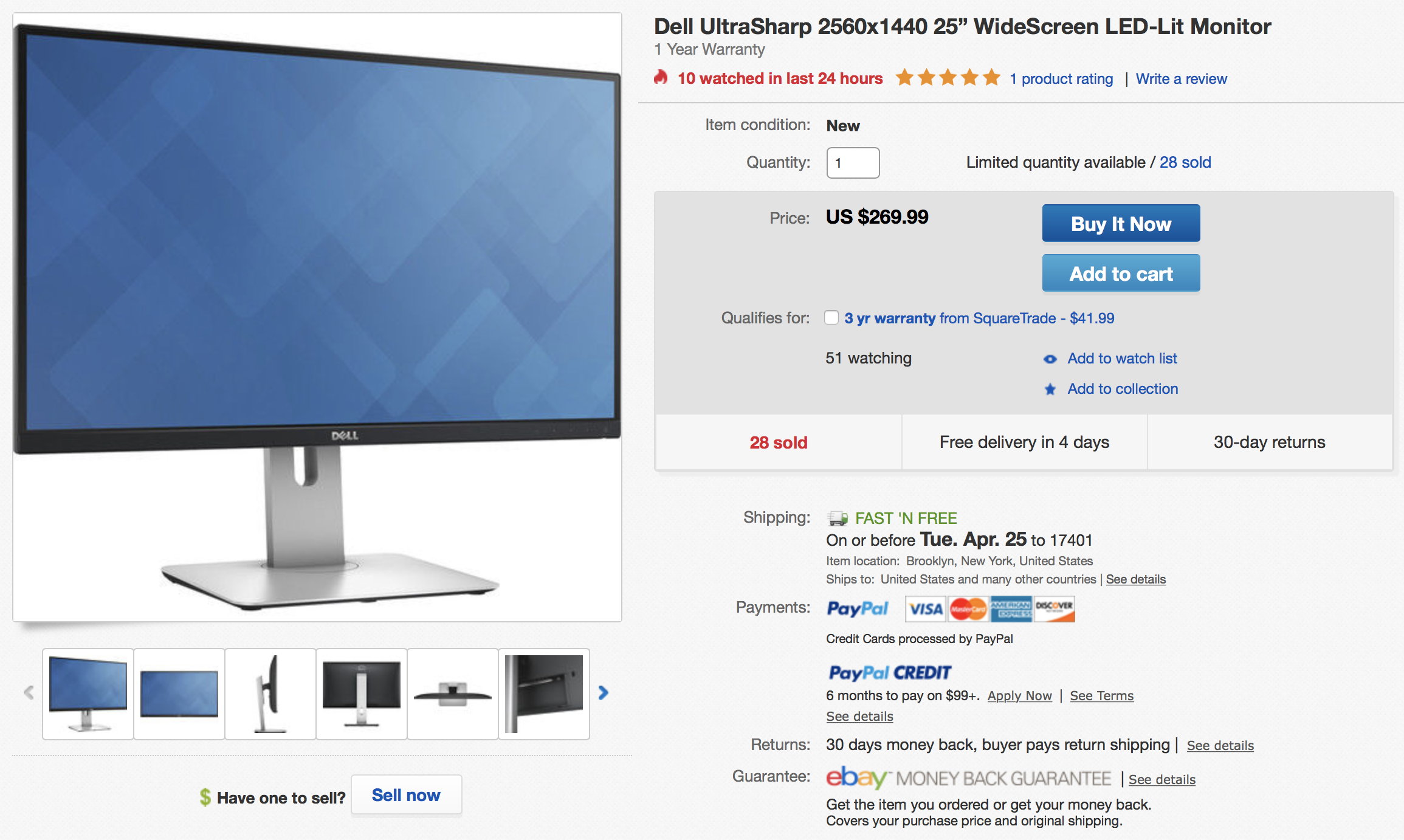 Dell UltraSharp 25-inch widescreen LED monitor for $270 shipped, more