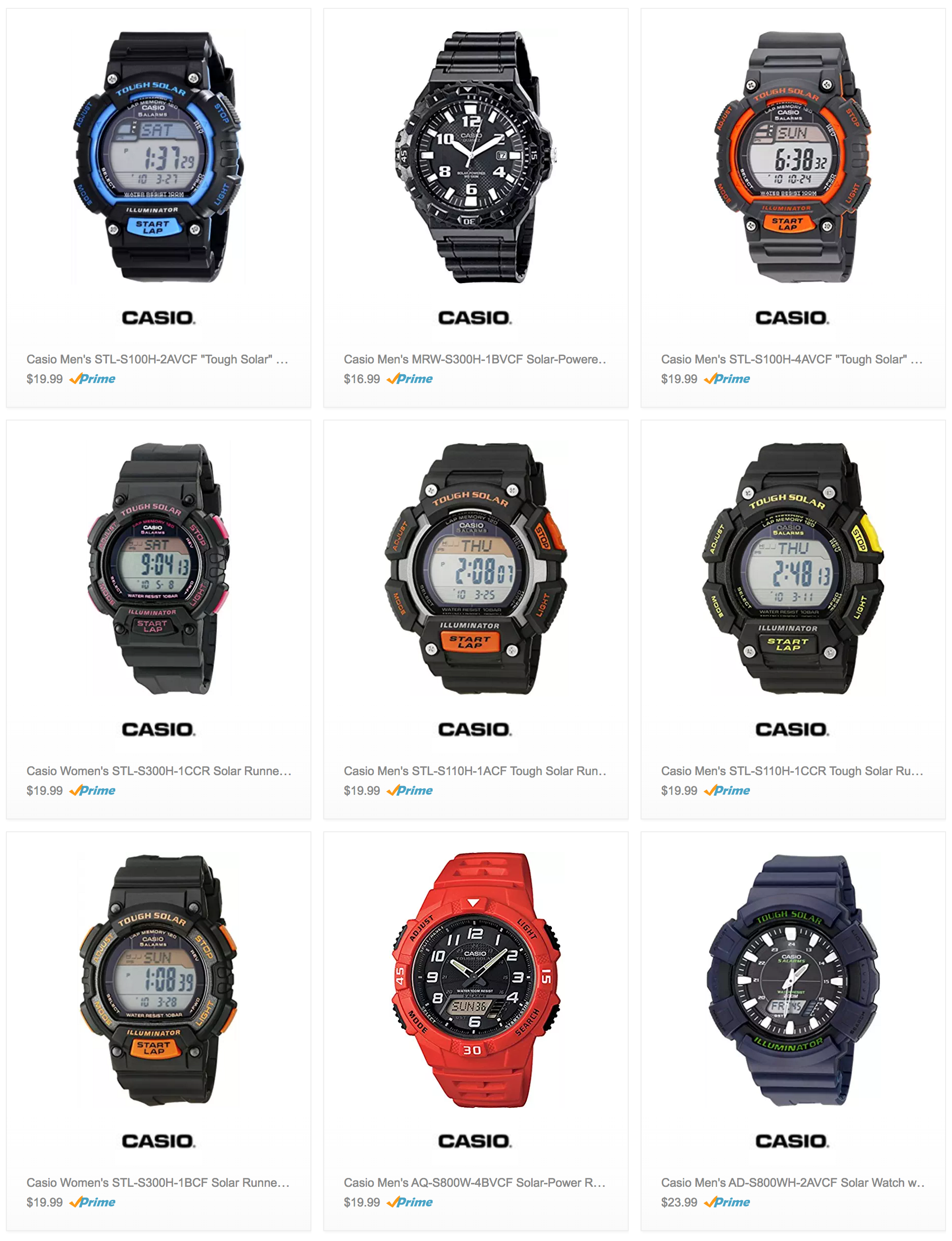 Casio Solar Watches from $17 in today's Amazon Gold Box