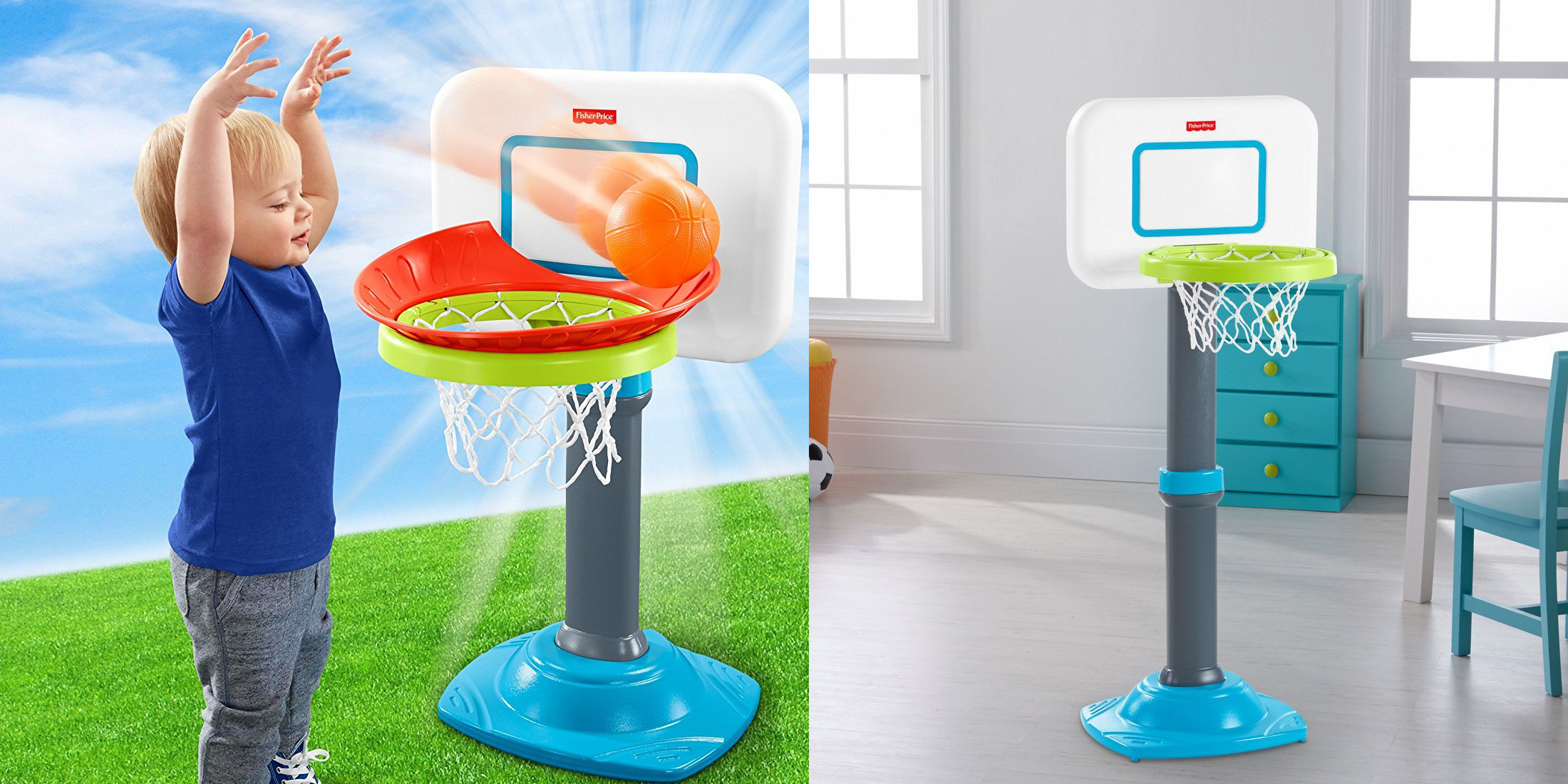Fisher-Price Grow-to-Pro Junior Basketball Hoop $21 Prime shipped