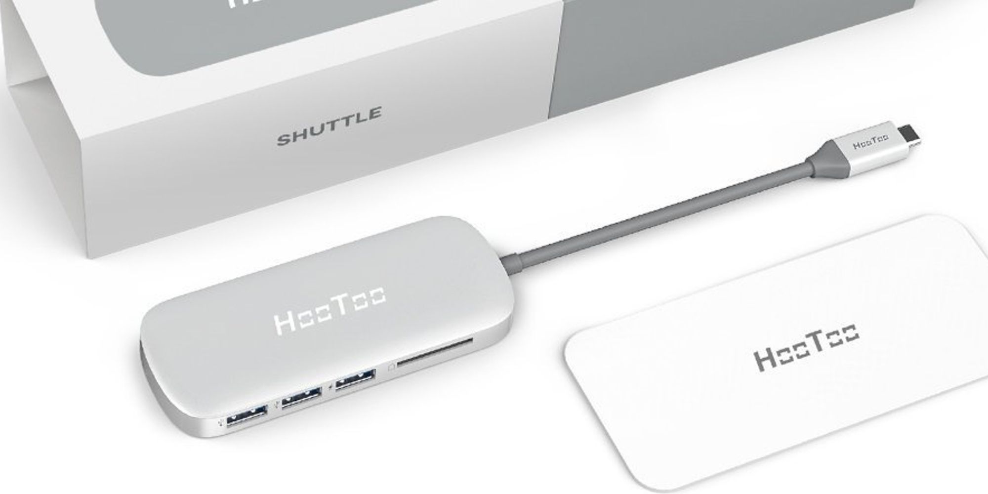 Hootoo Shuttle USB-C Hub adds 3 USB-A ports & more to your MacBook for $30