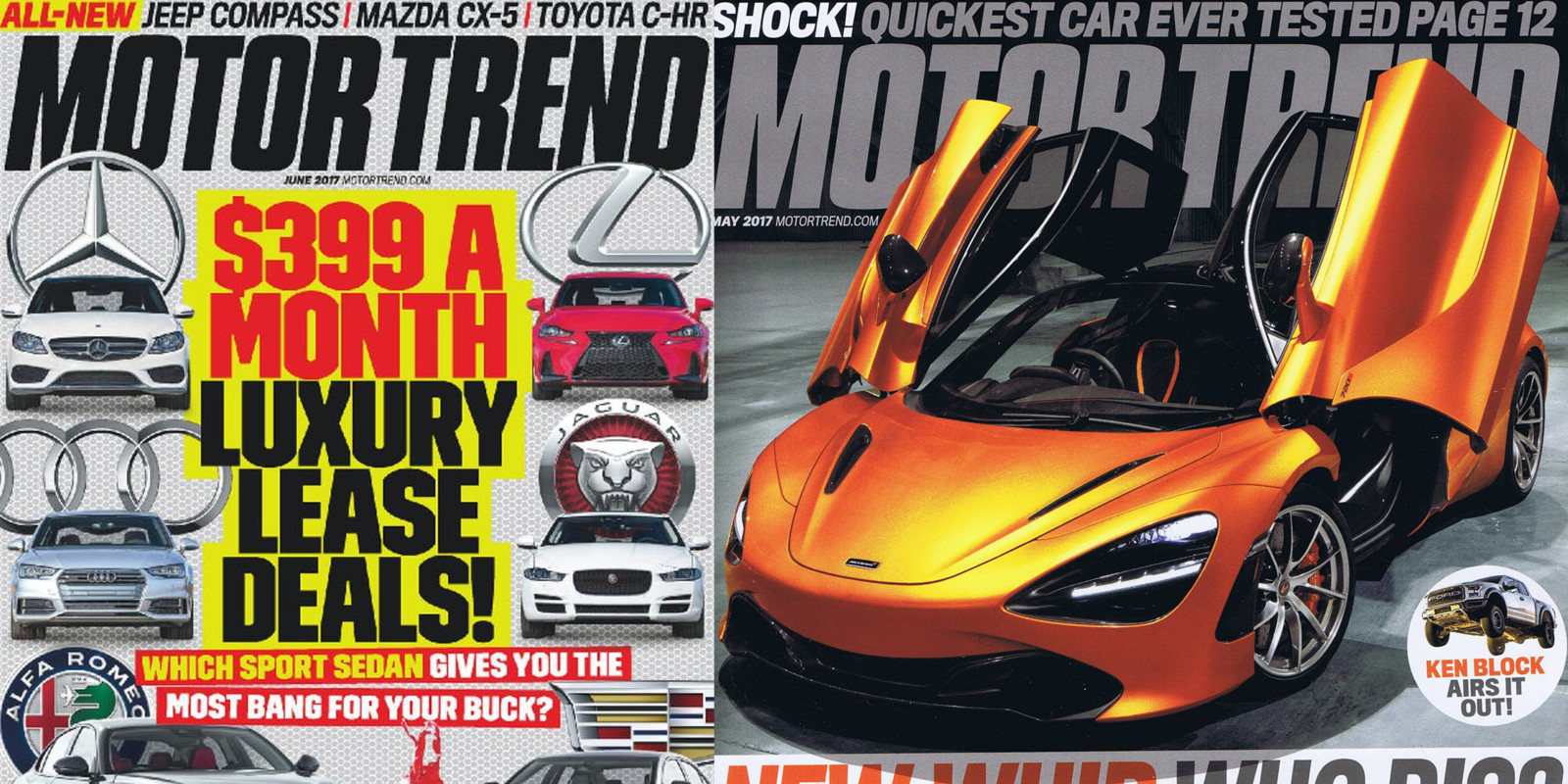 Motor Trend Magazine Print + Digital iPad access: 4 yrs. for $12 shipped