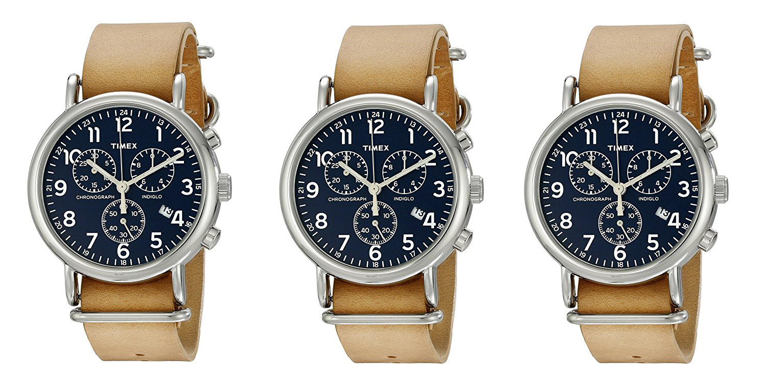 Timex Weekender Chronograph Leather Slip-Thru Watch $24.50 (Reg. $40 ...