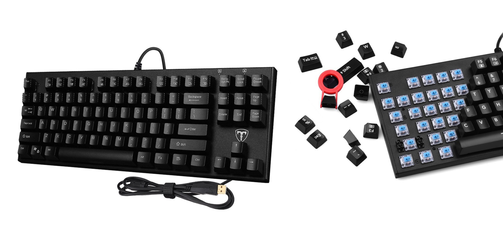 Tomoko 87-Key USB Mechanical Keyboard w/ Blue Switches for $27 shipped