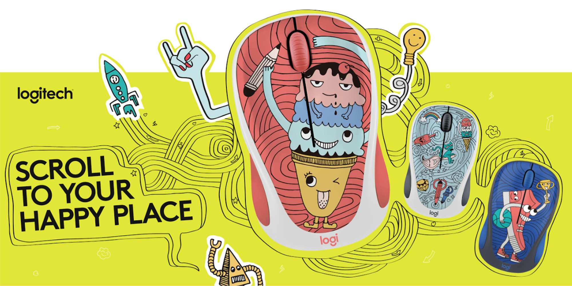 Logitech's new Doodle Mice sport fun and creative designs sure to standout