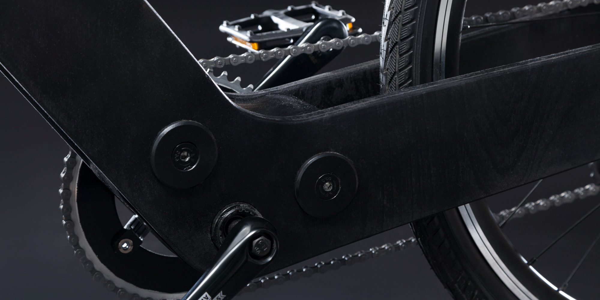 REVO's wooden frame helps make it a more stylish bicycle built for two