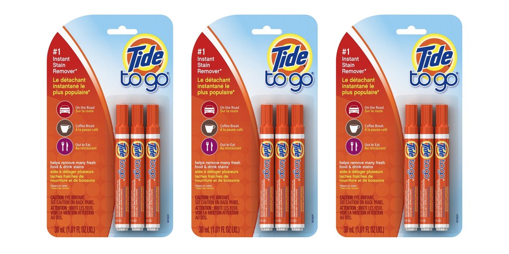 Tide To Go 3-Pack Instant Stain Remover Liquid Pens from $4 Prime ...