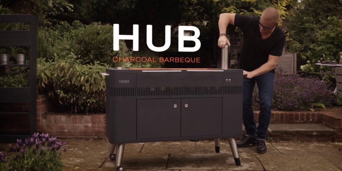 This high-tech charcoal grill starts as easy as a gas one