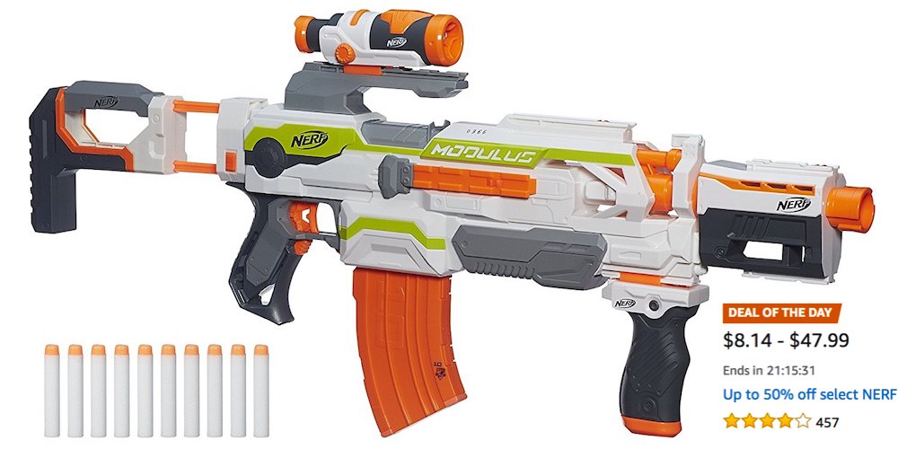 Take the office Nerf gun war nuclear with a 50+% off Gold Box from Amazon