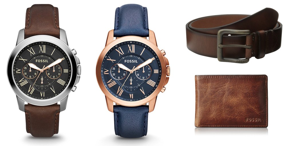 Amazon offers up to 50% off Fossil watches, leather wallets, belts from ...