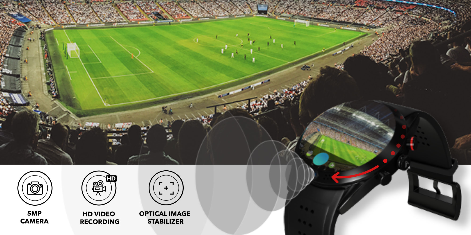 Arrow Smartwatch brings a 360-degree rotatable HD camera to your wrist