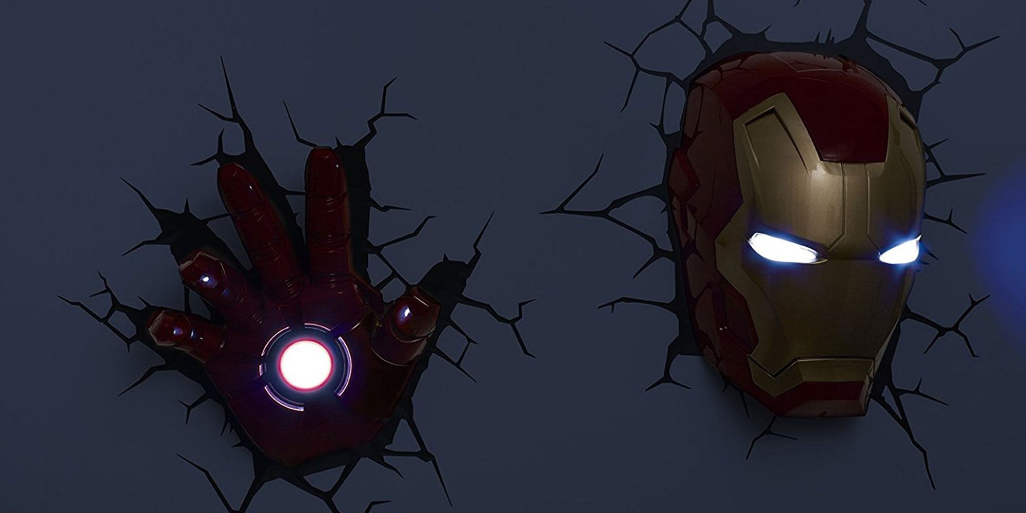 Let Iron Man keep you company with this 3D LED wall light for $15 (Reg ...