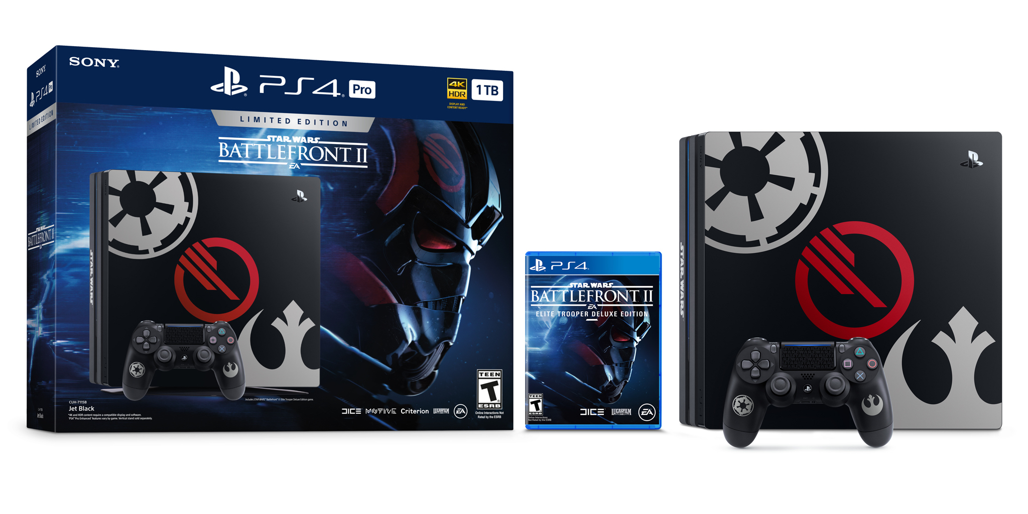 PS4 Pro 1TB Star Wars Battlefront II Edition + extra controller $400 ...