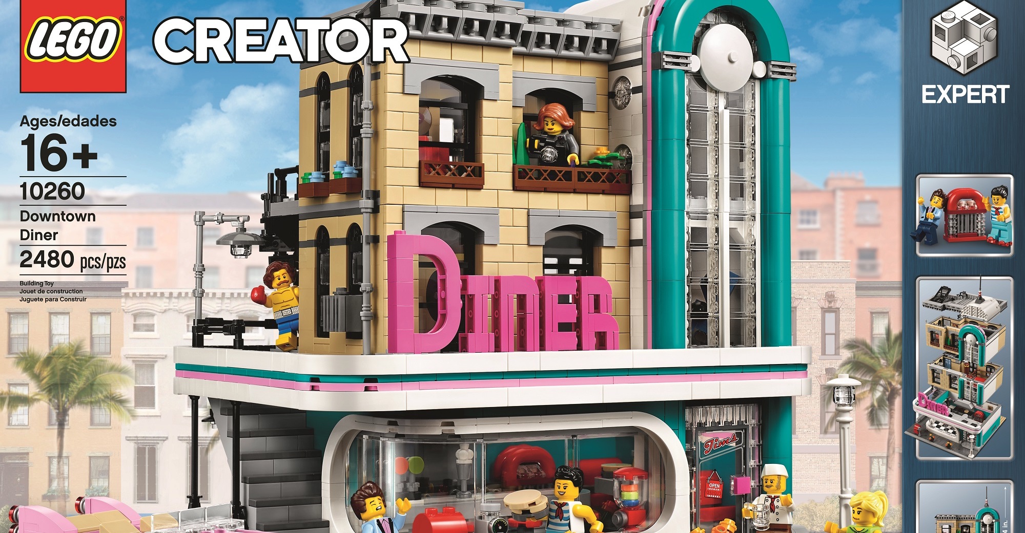 You have to see LEGO's new 2,400+ piece 1950's-style Downtown Diner set