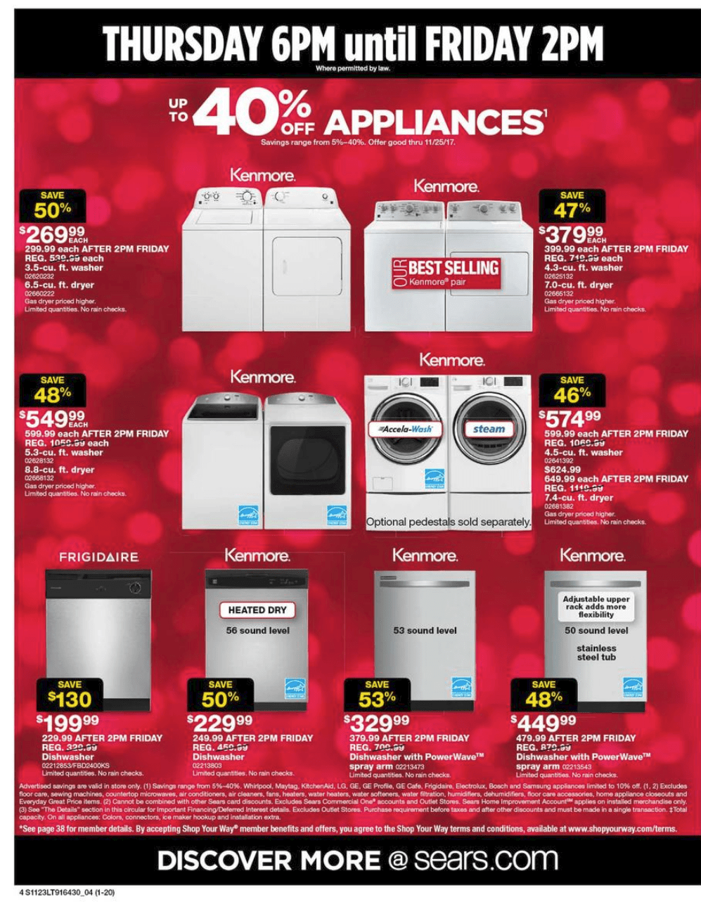 Sears Black Friday 2017 Ad hits w/ notable tool deals, home goods, tech ...