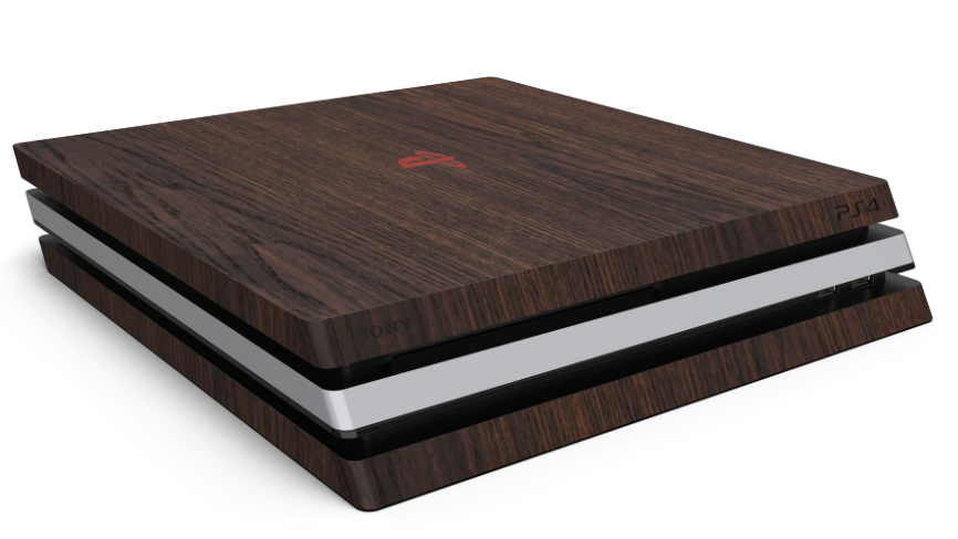 Colorware's customizable metal/wood/leather PS4 Pro skins are now available