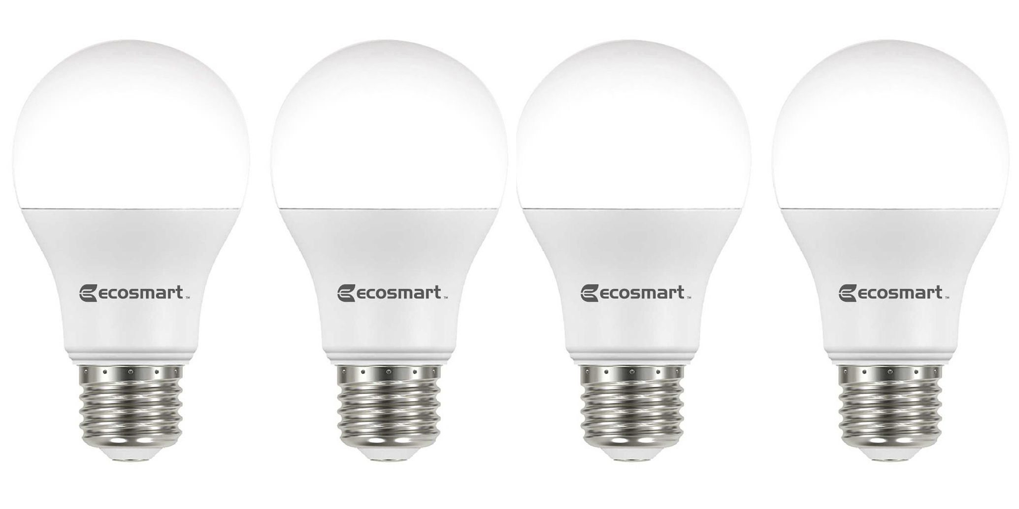 Green Deals: EcoSmart 4-pack 60W A19 Dimmable LED Light Bulbs $6, more ...