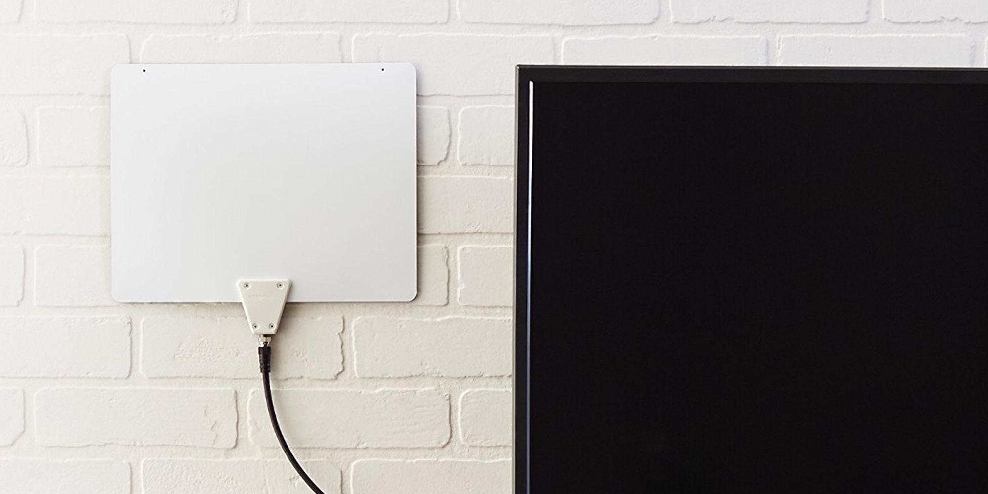 AmazonBasics Ultra Thin Indoor TV Antenna with a 50-Mile Range for $21 ...