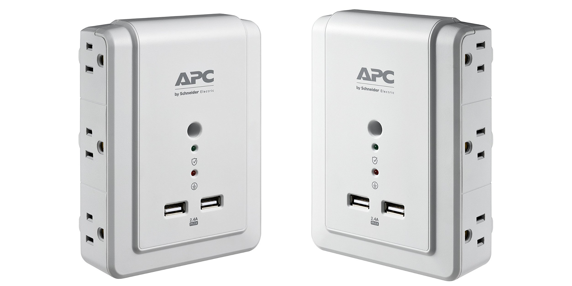 APC 6-Outlet Wall Surge Protector w/ USB charging ports: $13 Prime ...
