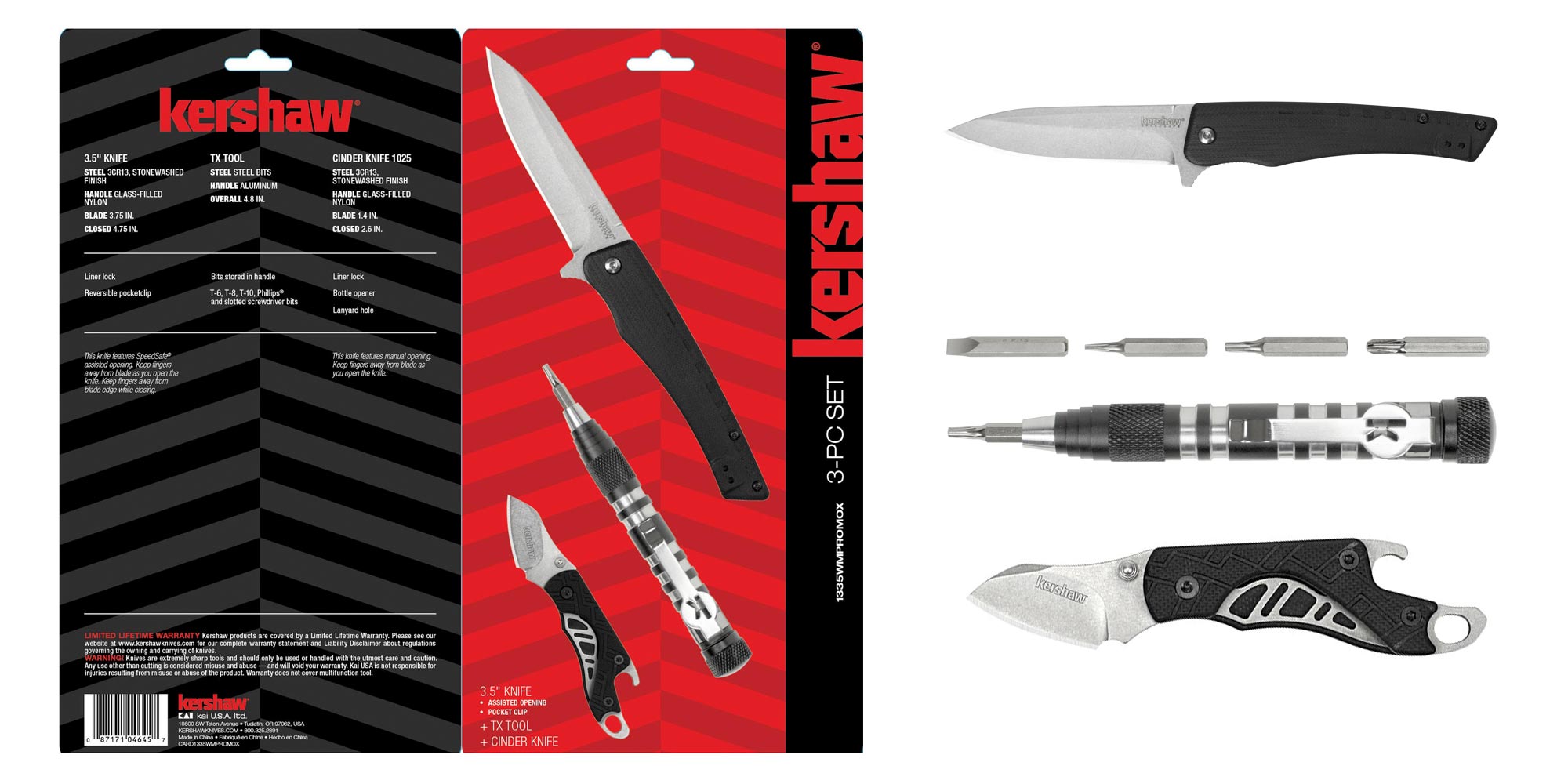 Grab this 3-piece Kershaw kit w/ two knives & driver for $10