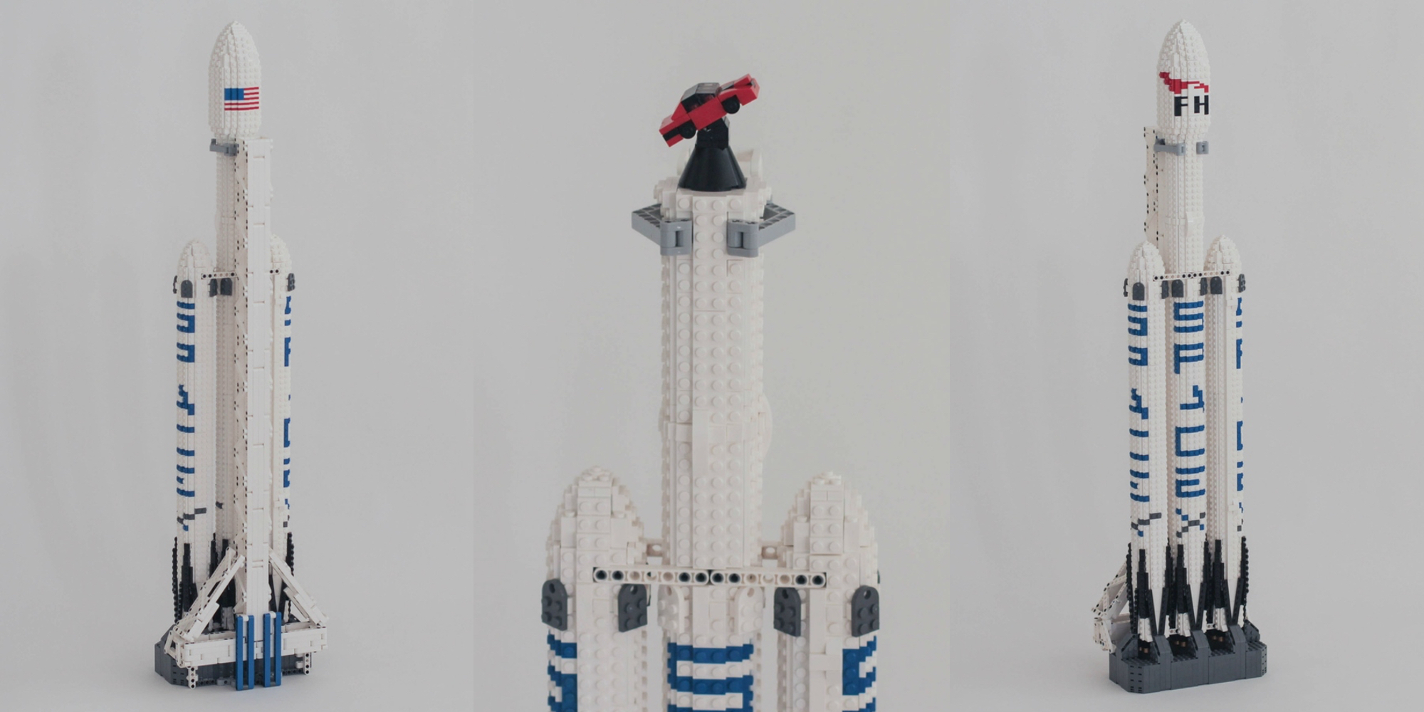 LEGO Ideas reimagines SpaceX Falcon Heavy Spaceship with massive brick ...