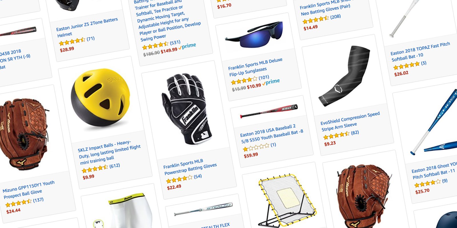 Amazon's 1-day Baseball and Softball Gold Box has deals from $5 Prime ...