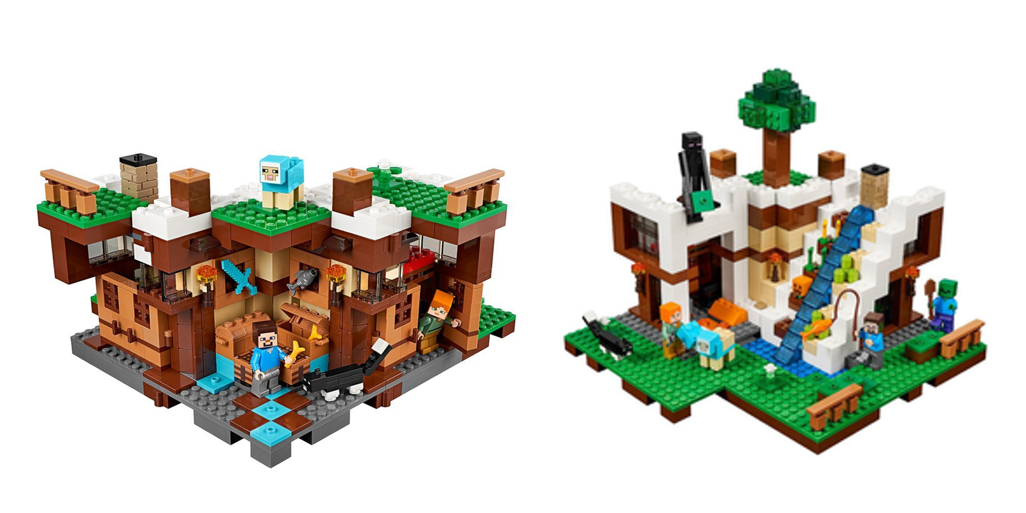 Assemble the 730-piece LEGO Minecraft Waterfall Base kit for $56, more ...