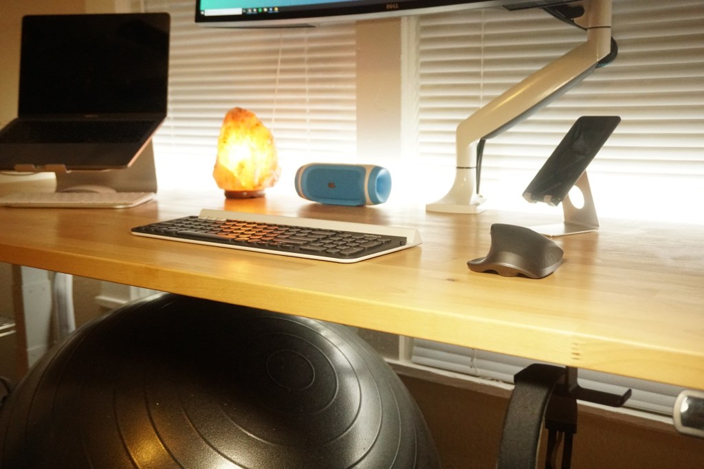 Behind the Screens: Stephen's health-oriented standing desk + weather ...