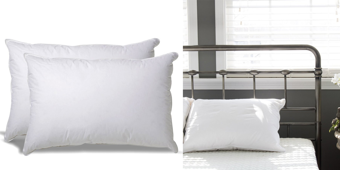 Overfilled Down Pillow w/ Hypoallergenic Fill for as low as $29 Prime ...