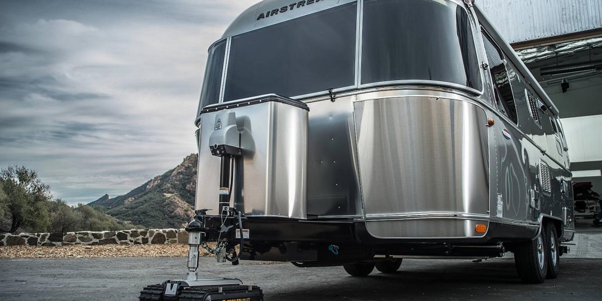 Trailer Valet RVR is a robot that can move up to 9,000-lbs. at the push ...