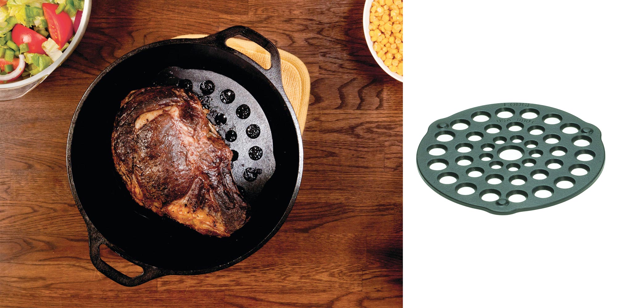 Get this Lodge Cast Iron 8" Trivet/Meat Rack for just $5 at Amazon or ...