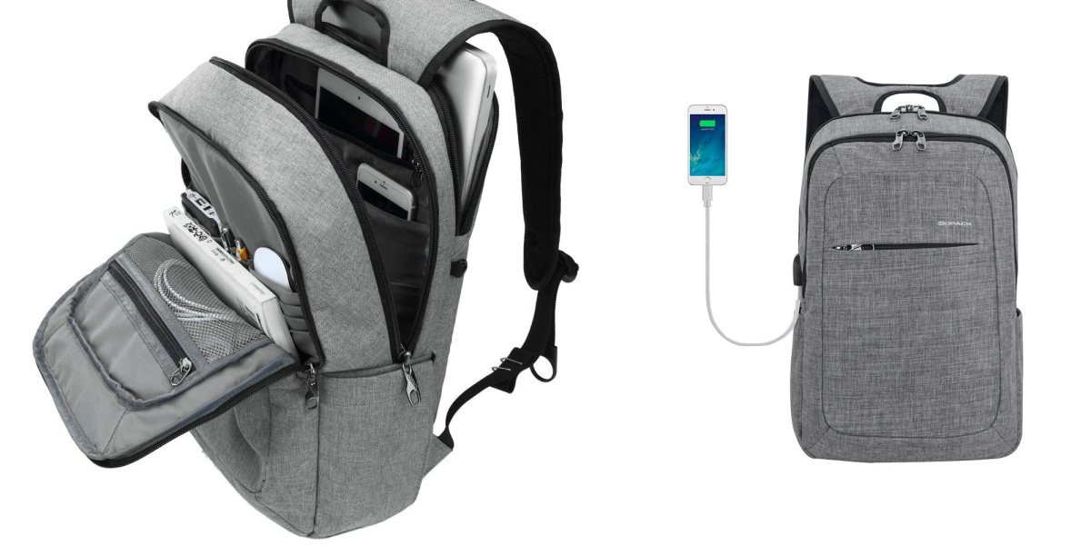 Keep your MacBook secure & iPhone charged w/ this slim backpack for $16 ...