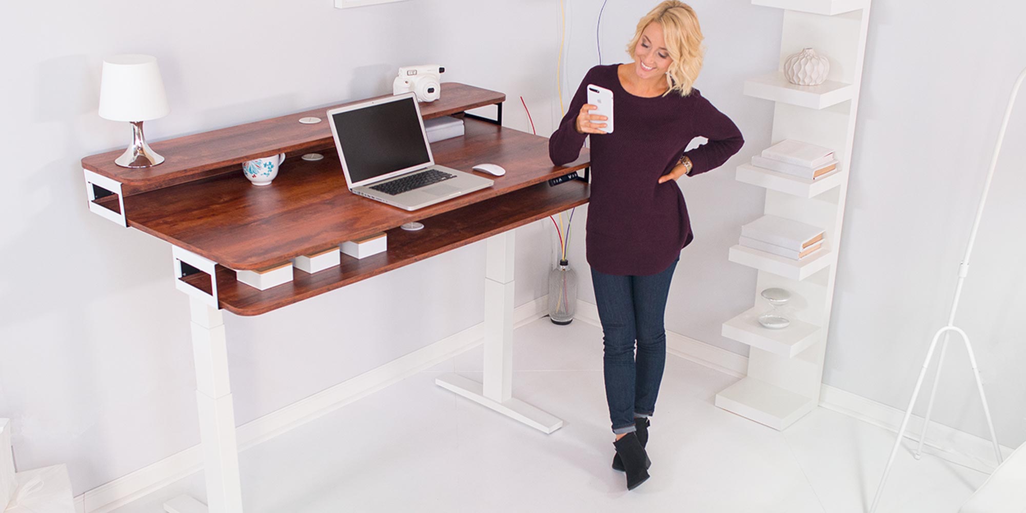 NookDesk reinvents the standing desk with upper & lower storage ...