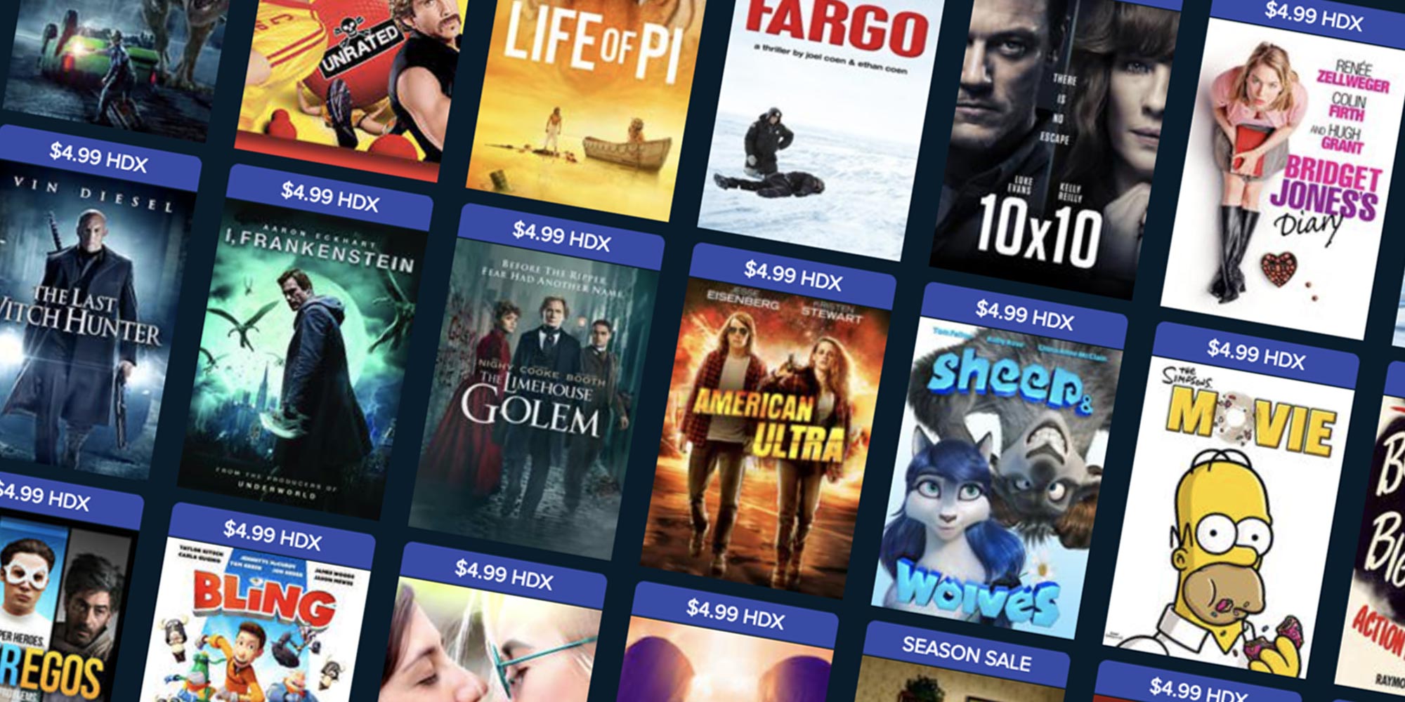 Vudu Digital HDX $5 Weekend Sale: Jurassic Park, Life of Pi, Fargo ...