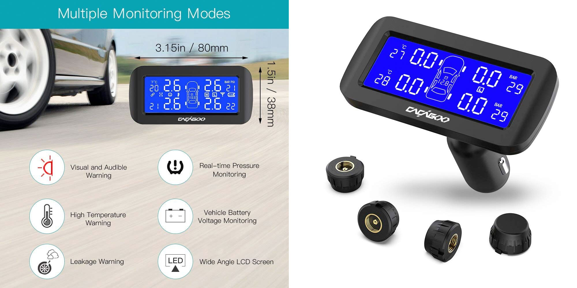 Monitor tire pressure w/ this wireless TPMS system for $47 shipped (Reg ...