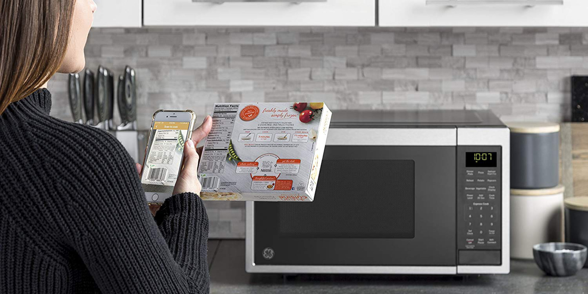 GE's new smart microwave packs Alexa integration and scan-to-cook ...