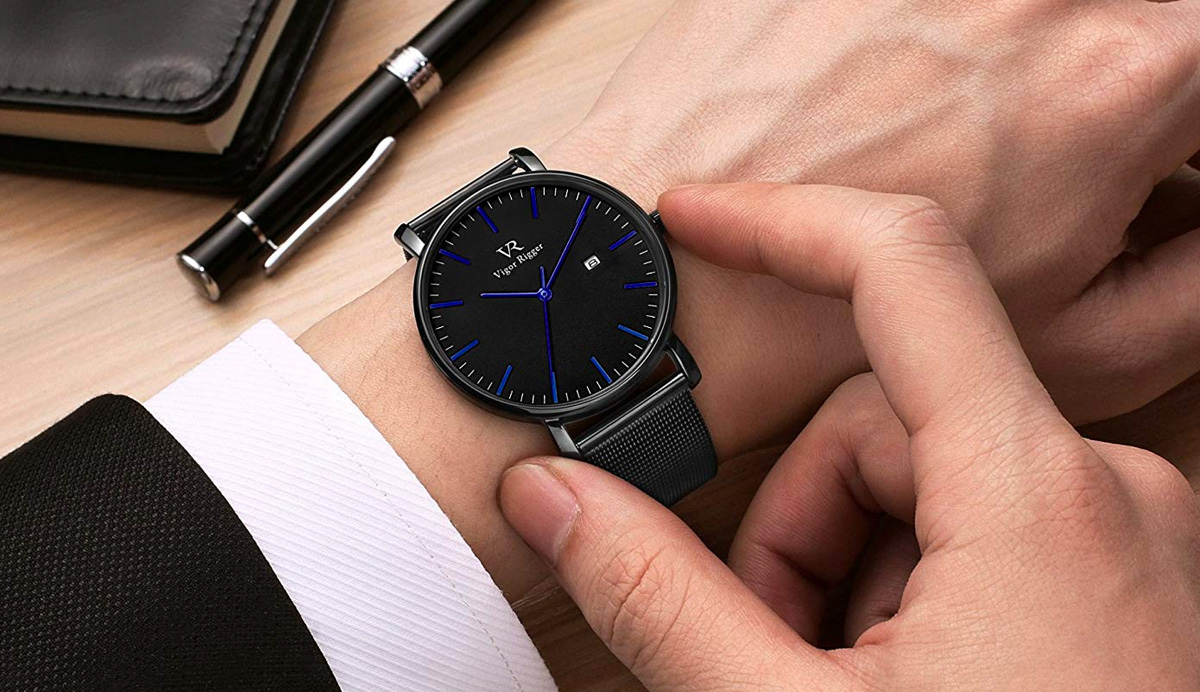 Vigor Rigger men's sleek fashion watch for everyday wear: $16 Prime ...