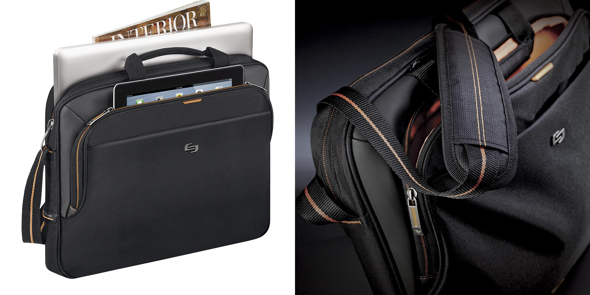 The Solo Urban Laptop Briefcase has room for your MacBook Pro and iPad ...
