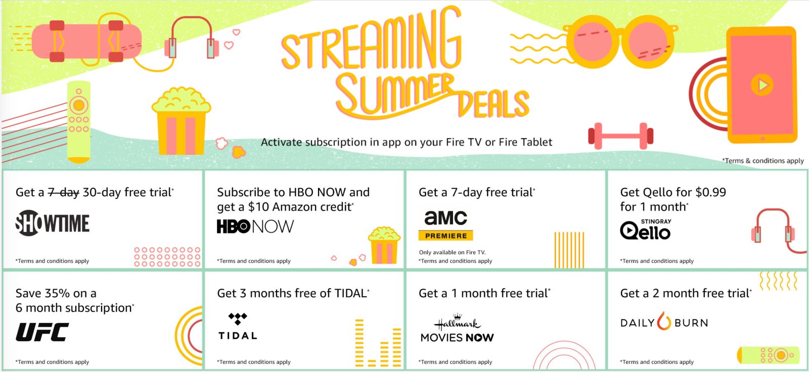 Amazon's Streaming Summer Sale offers FREE credits w/ subscriptions ...
